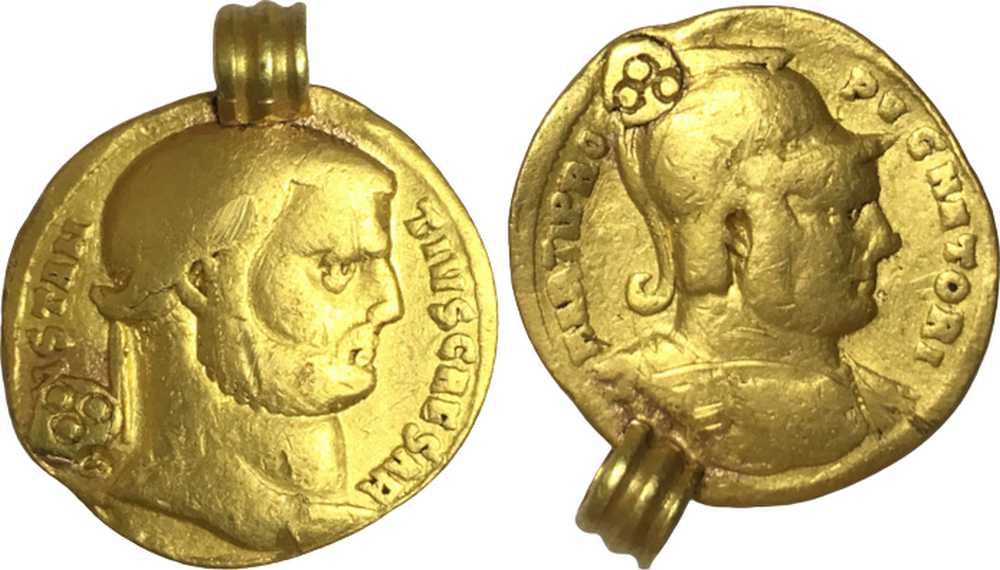 Antiochia - złoty medalion z rzadkiej emisji.